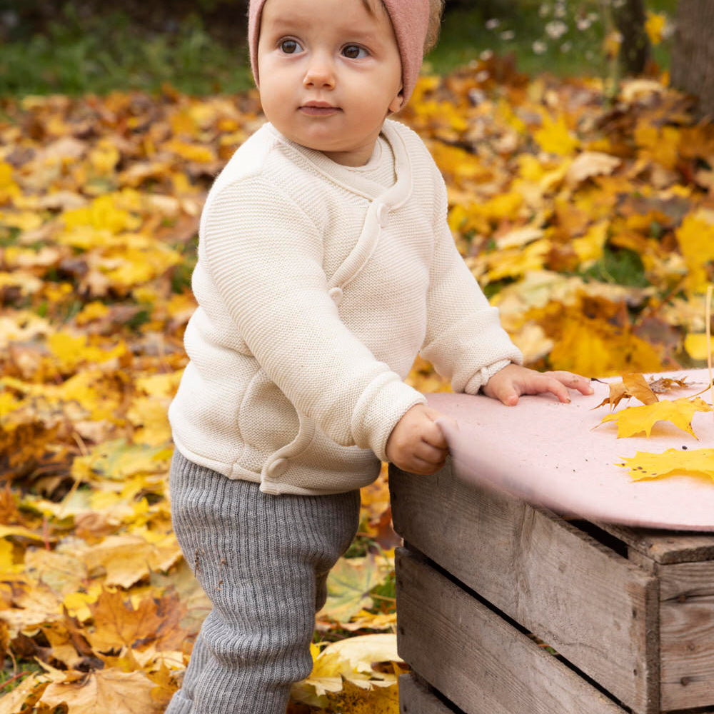 Disana's Knitted Baby Jacket in Organic Merino Wool from Woollykins