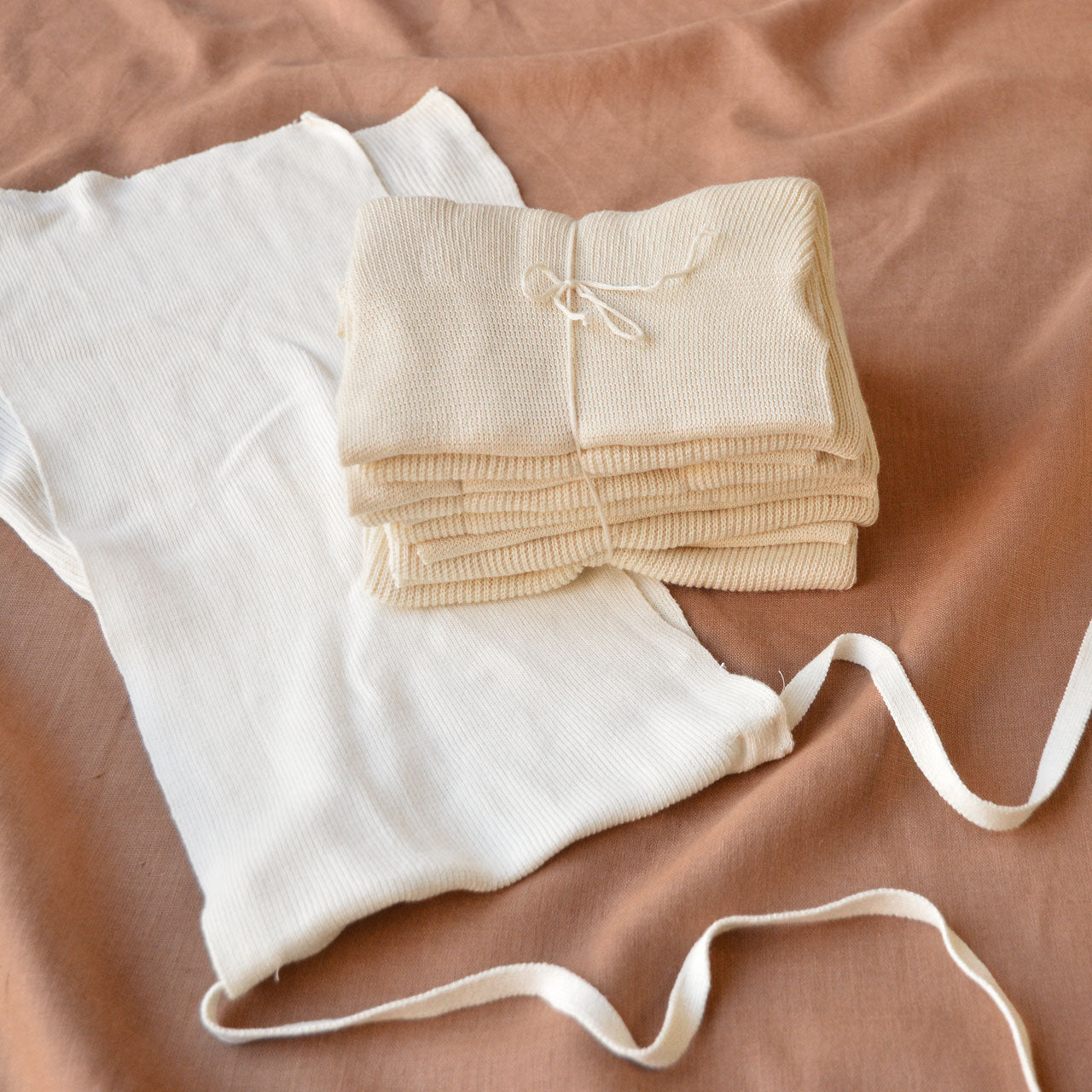 natural eco organic nappies by Disana with wool nappy covers - Woollykins