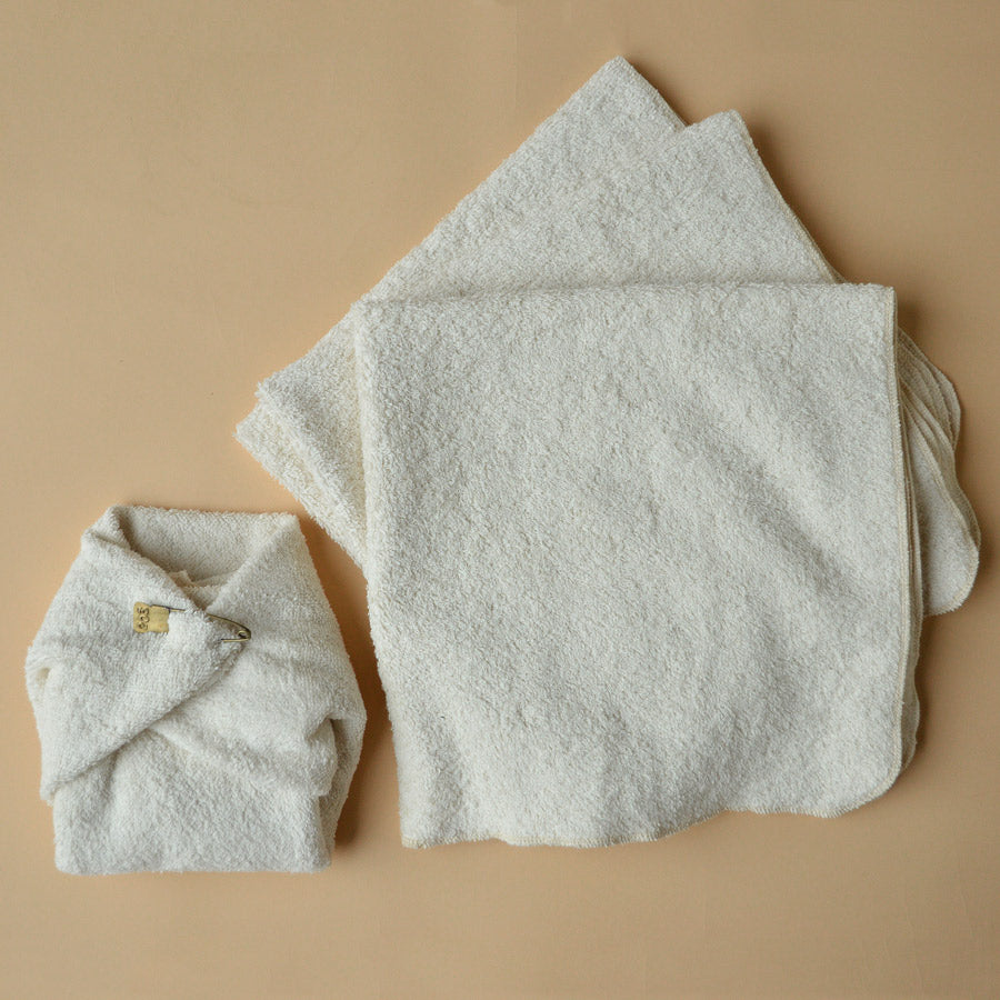 natural eco organic nappies by Disana with wool nappy covers - Woollykins