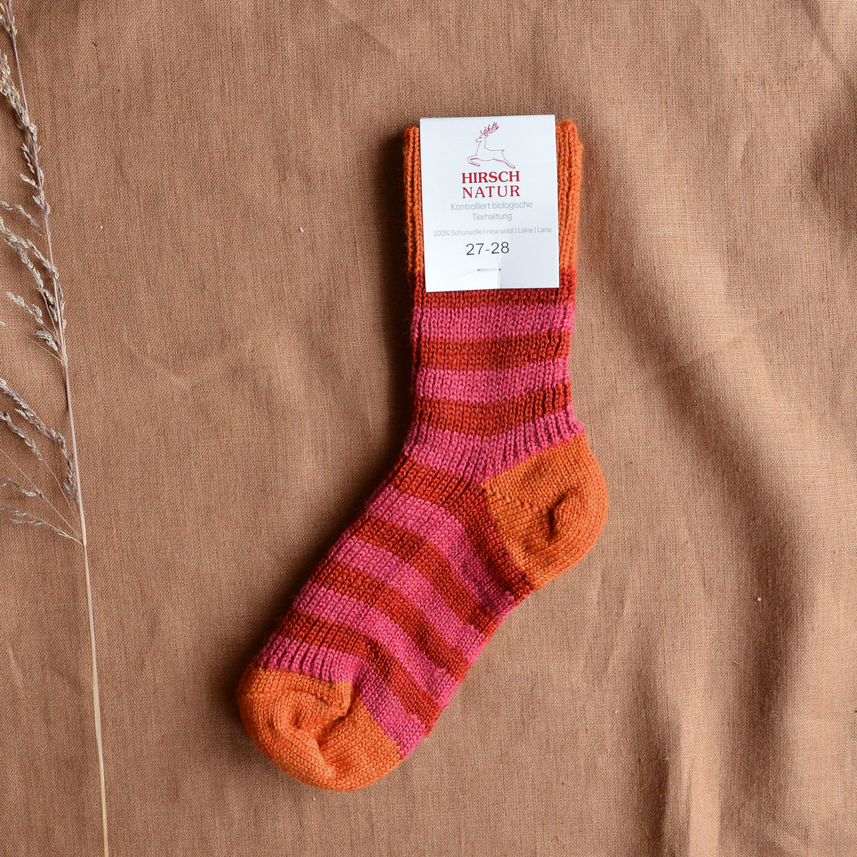 Child's Chunky Striped Organic Wool Socks - Woollykins