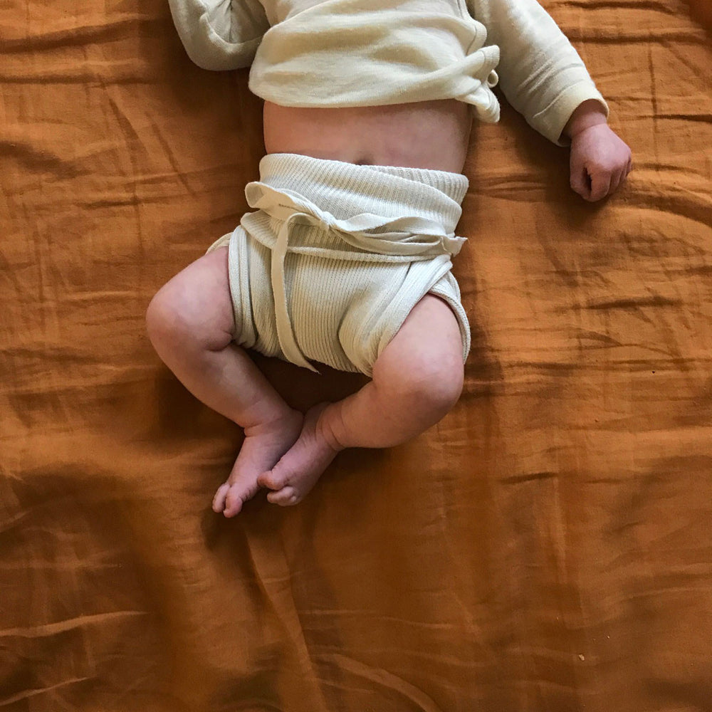natural eco organic nappies by Disana with wool nappy covers - Woollykins